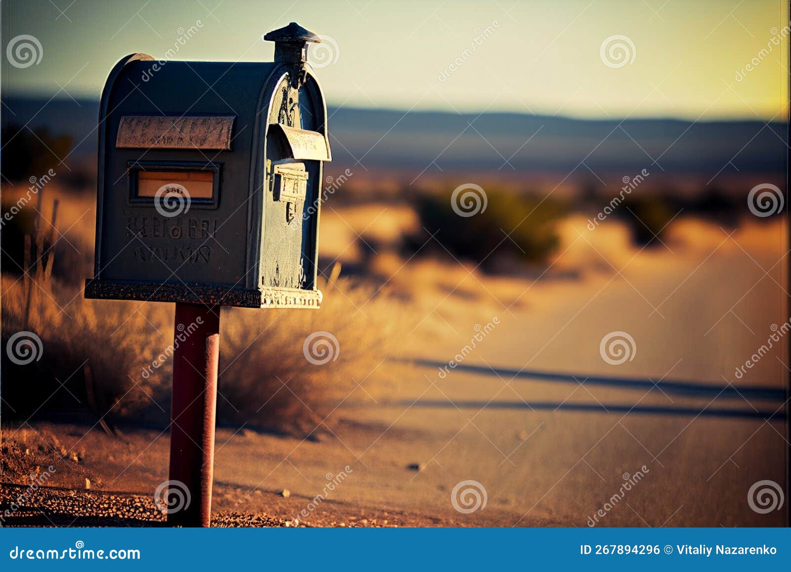 A Typical Mailbox Outside an American Home. AI Generated. Stock Photo ...
