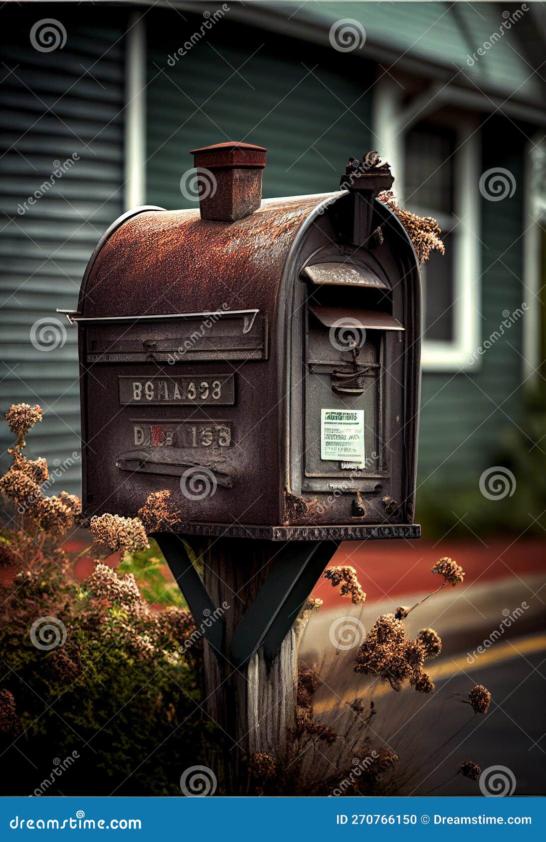 A Typical Mailbox Outside an American Home. AI Generated. Stock Photo ...