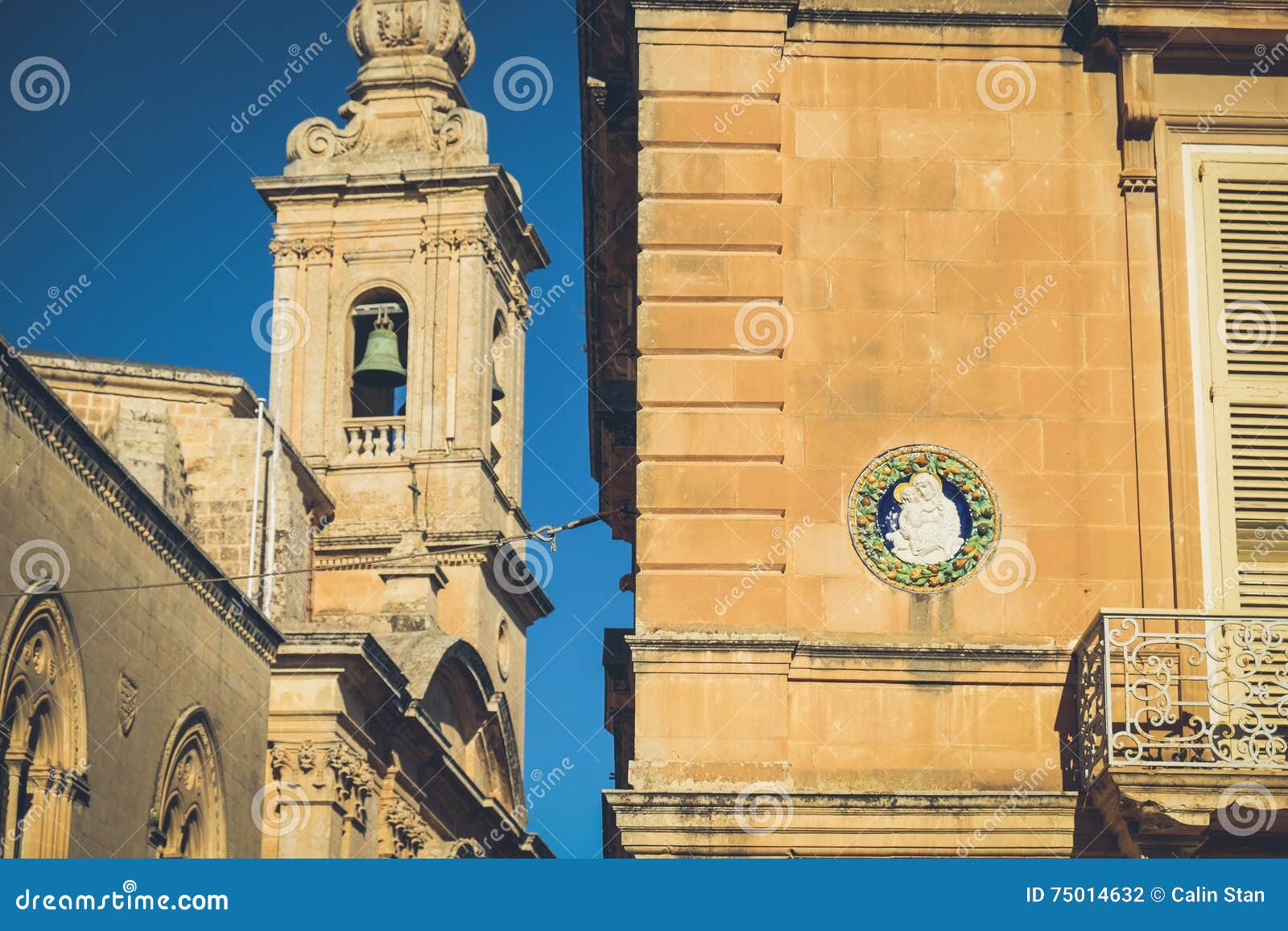 Typical Maltese Architecture in Mdina City - Malta Stock Photo - Image ...
