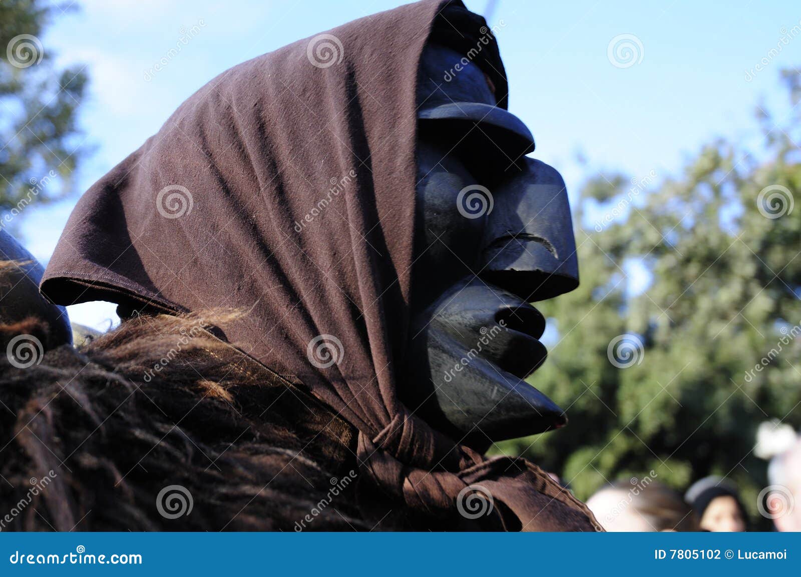 Typical Mask Named Mamuthones Stock Photo - Image of unusual, tribal ...