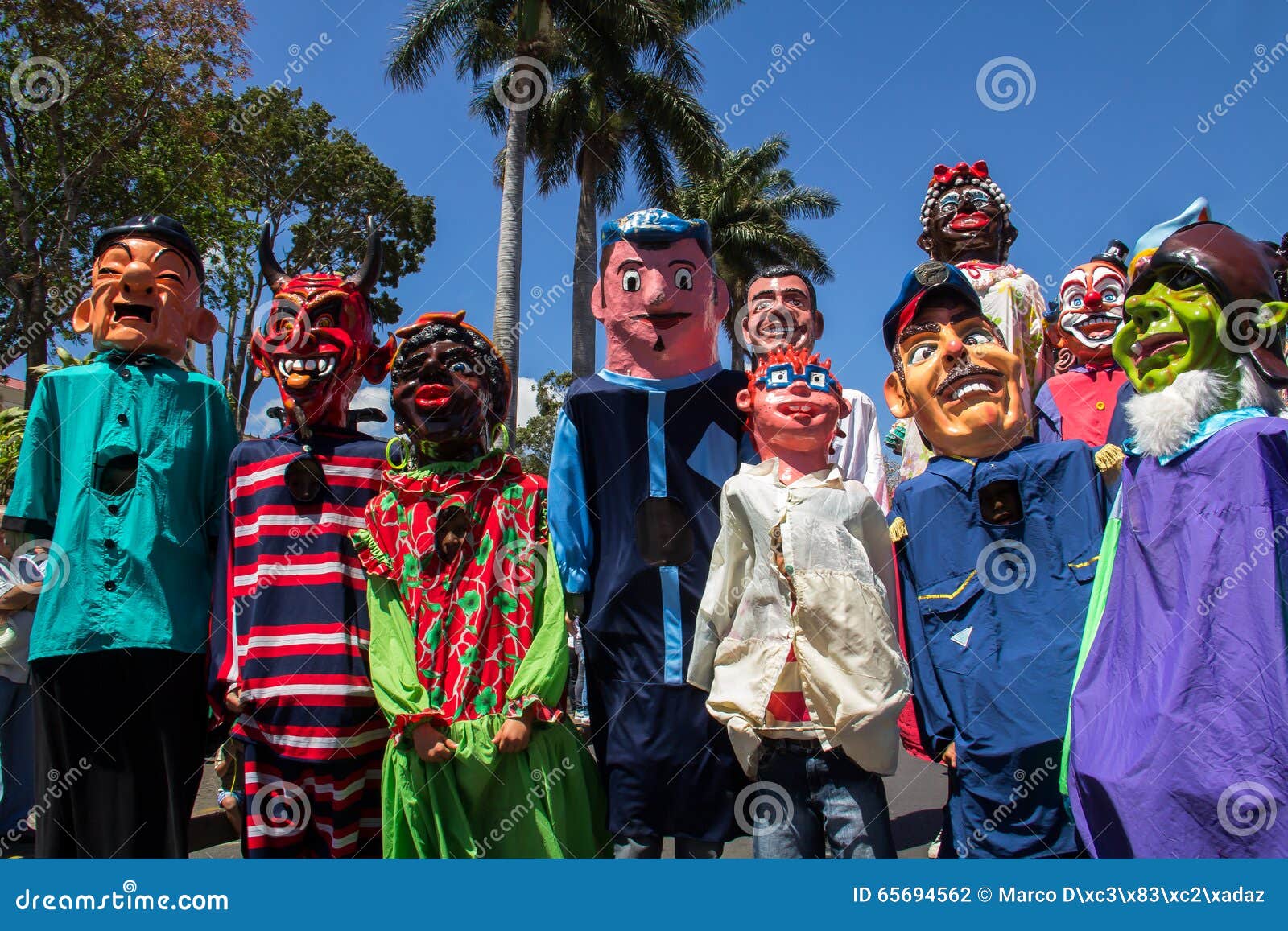 Typical Masquerade Parade in Costa Rica Editorial Photography - Image ...