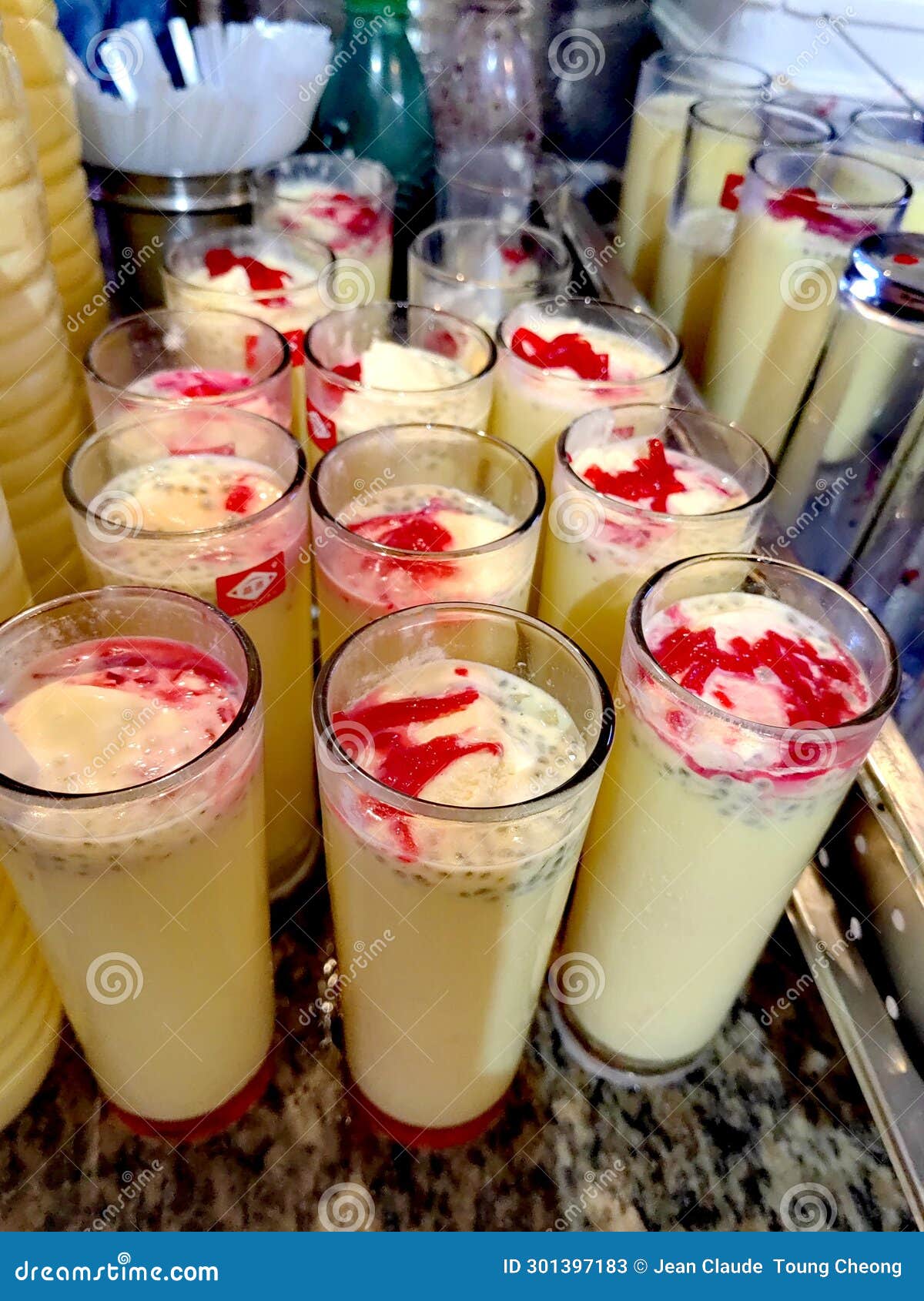 Typical Mauritian Drink Called Alouda with Basil Seeds and Ice Cream ...