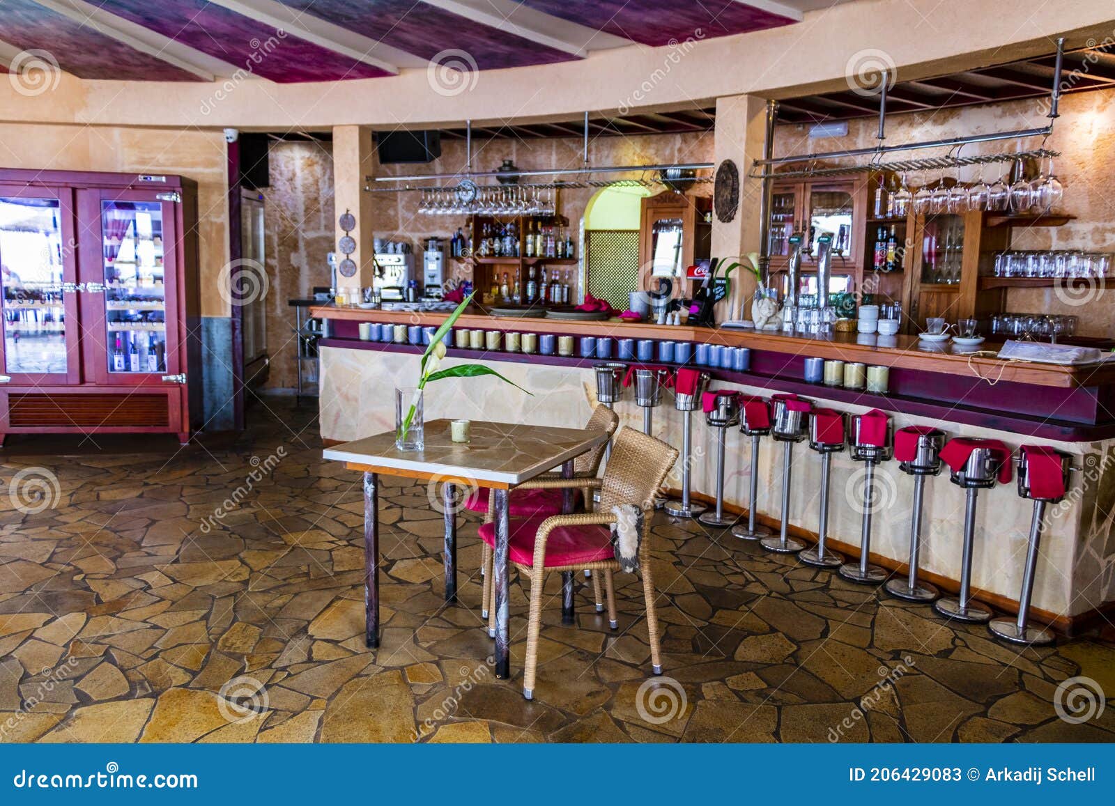 Typical Mediterranean Restaurant Bar Cala Figuera Mallorca Spain ...