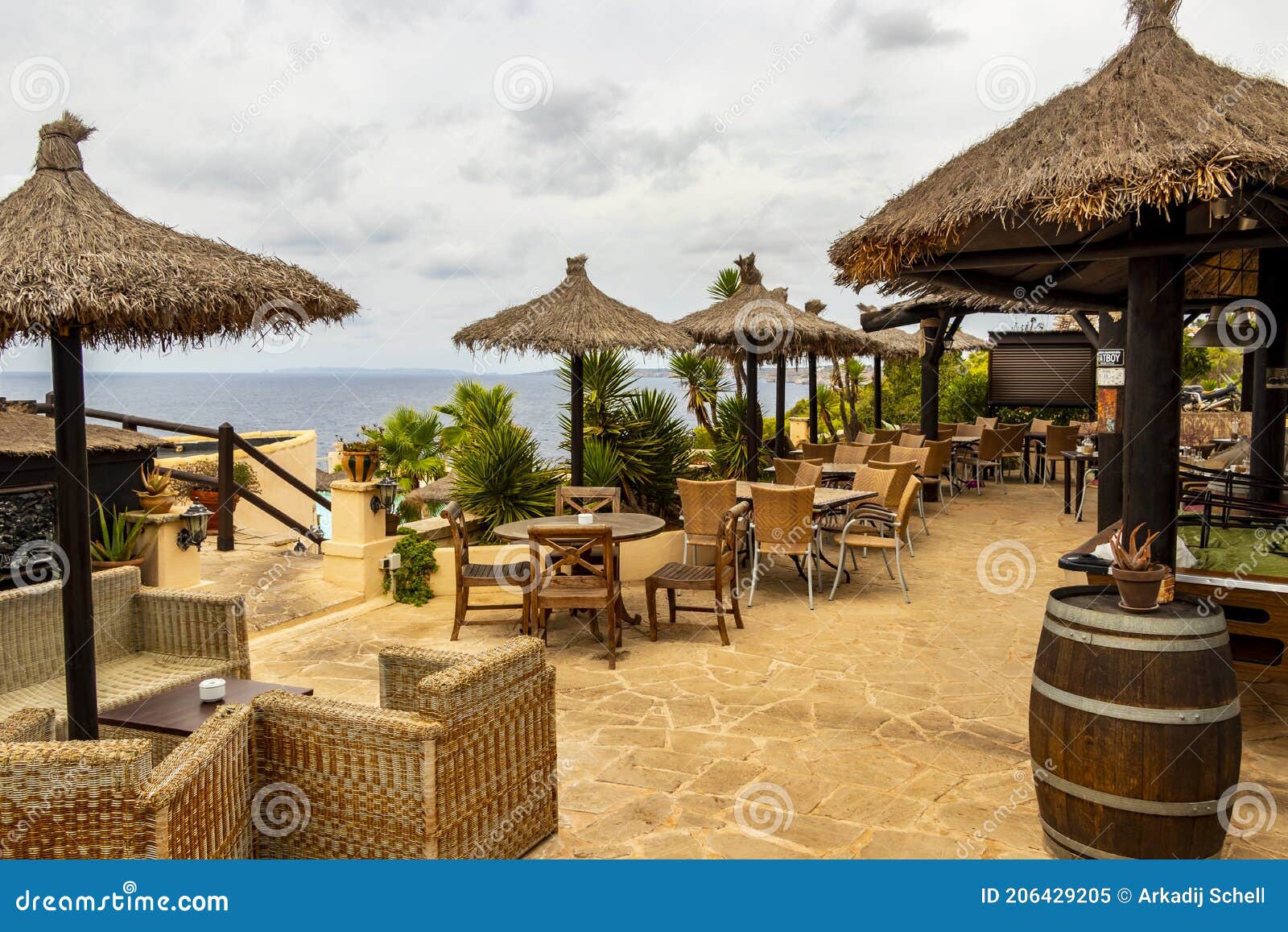 Typical Mediterranean Restaurant Bar Cala Figuera Mallorca Spain Stock ...
