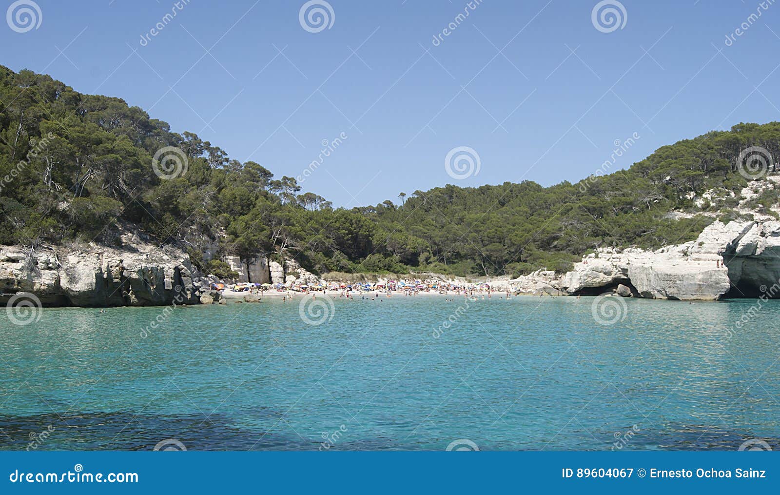 Typical Menorca beach stock image. Image of nature, scenery - 89604067