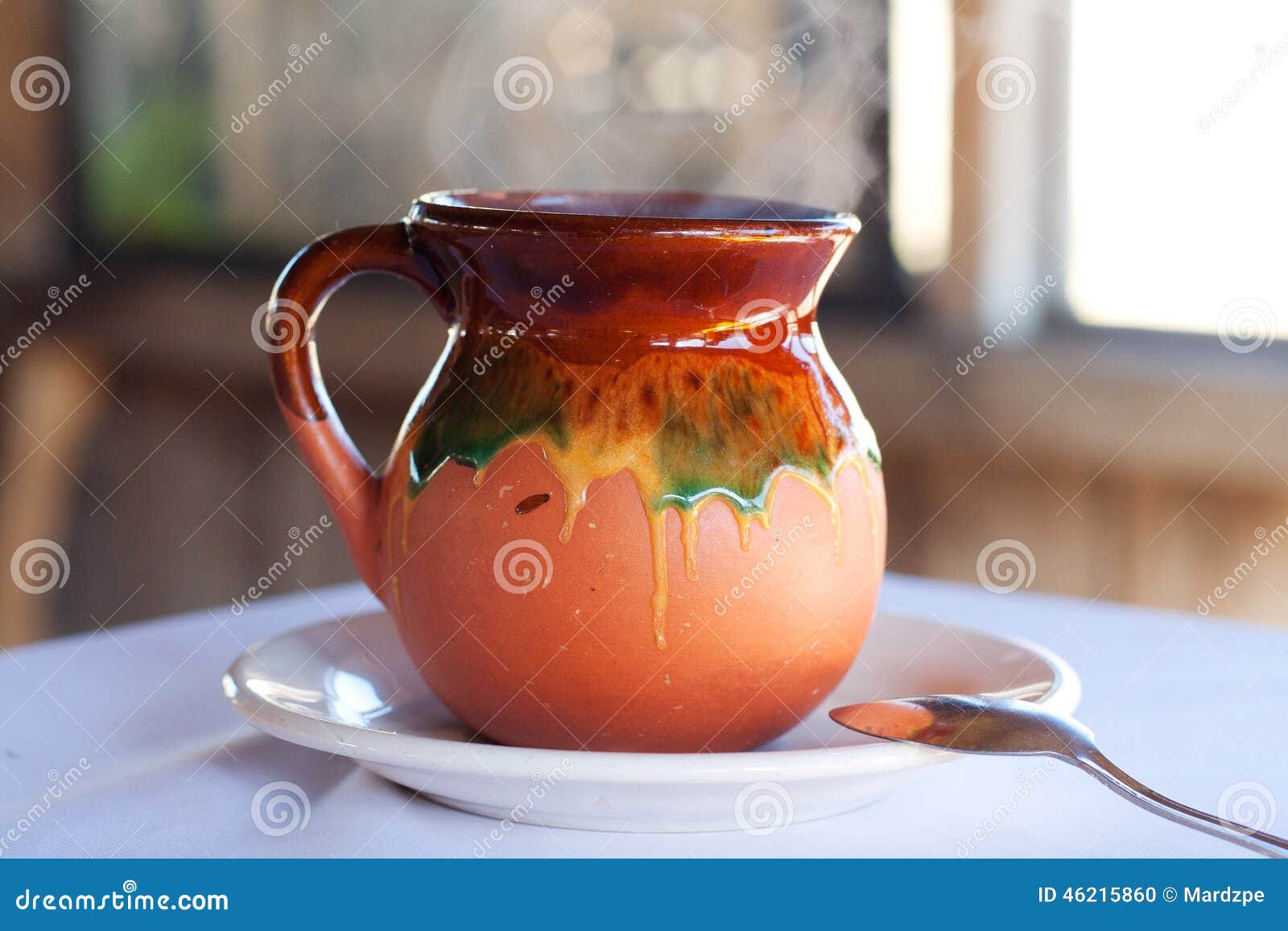 Typical Mexican Coffee Cup Jar Barro Stock Photo - Image of mexico ...
