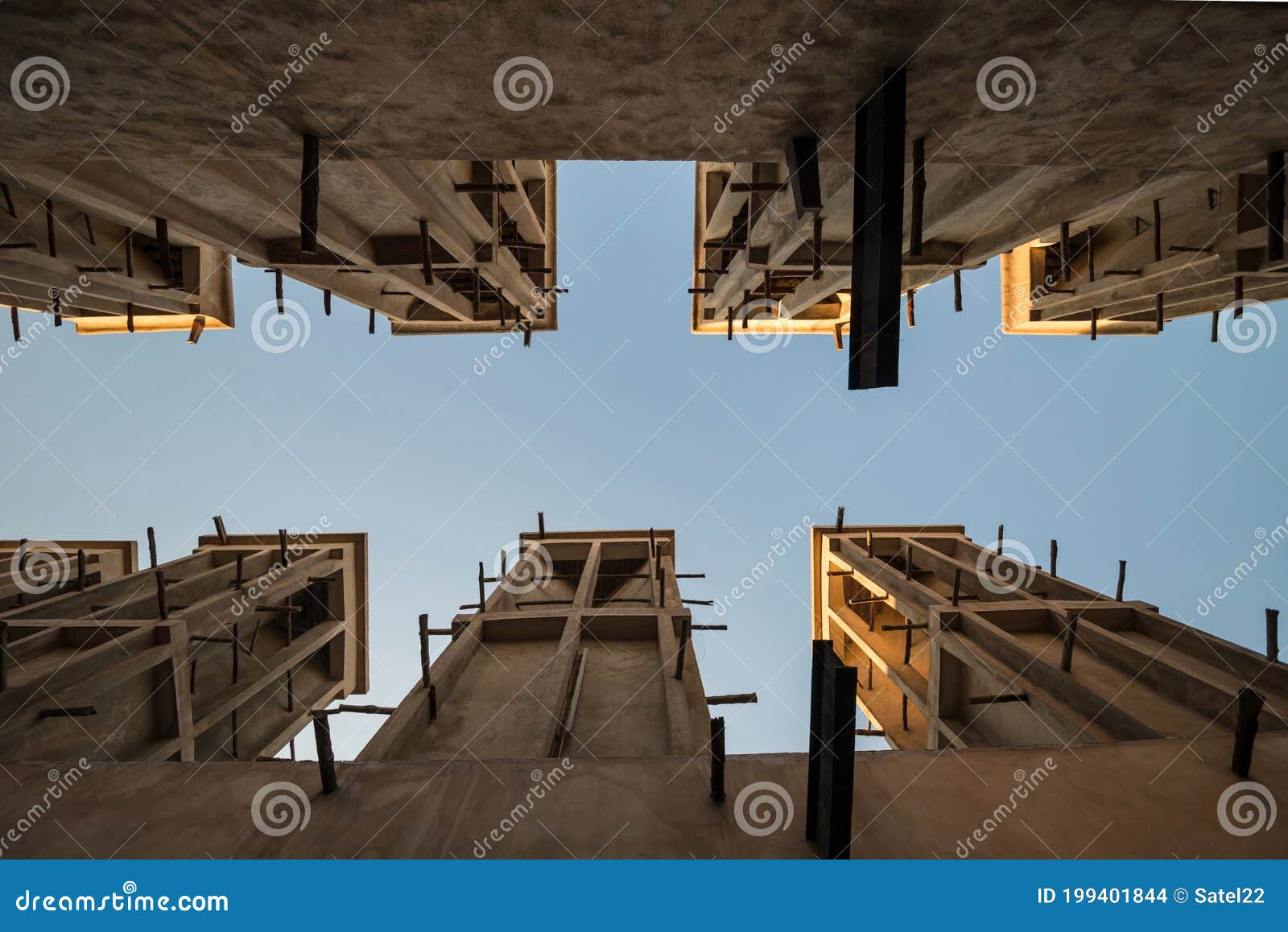 Typical Middle Eastern Wind Towers from Ancient Arabic Architecture ...