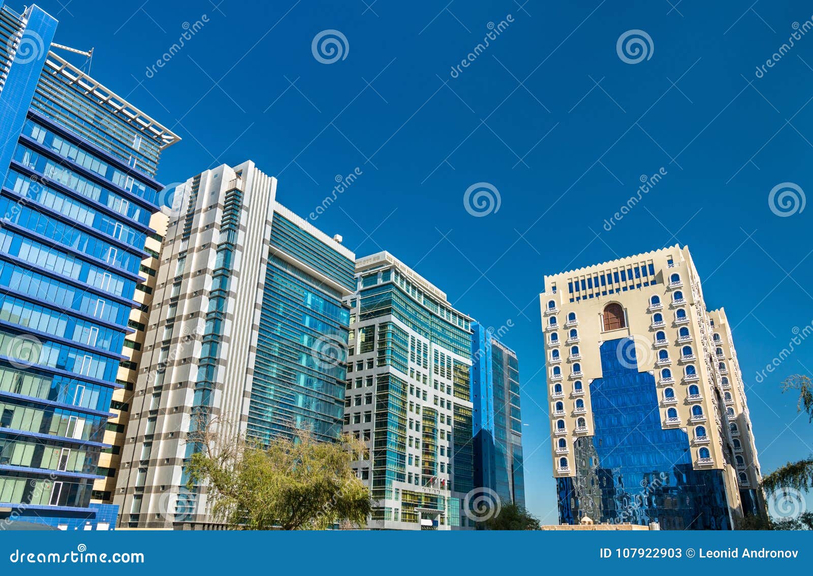 Typical Modern Building in Doha, Qatar Editorial Stock Photo - Image of ...