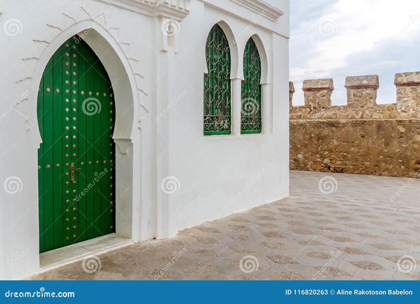 Typical Moroccan building stock image. Image of historic - 116820263