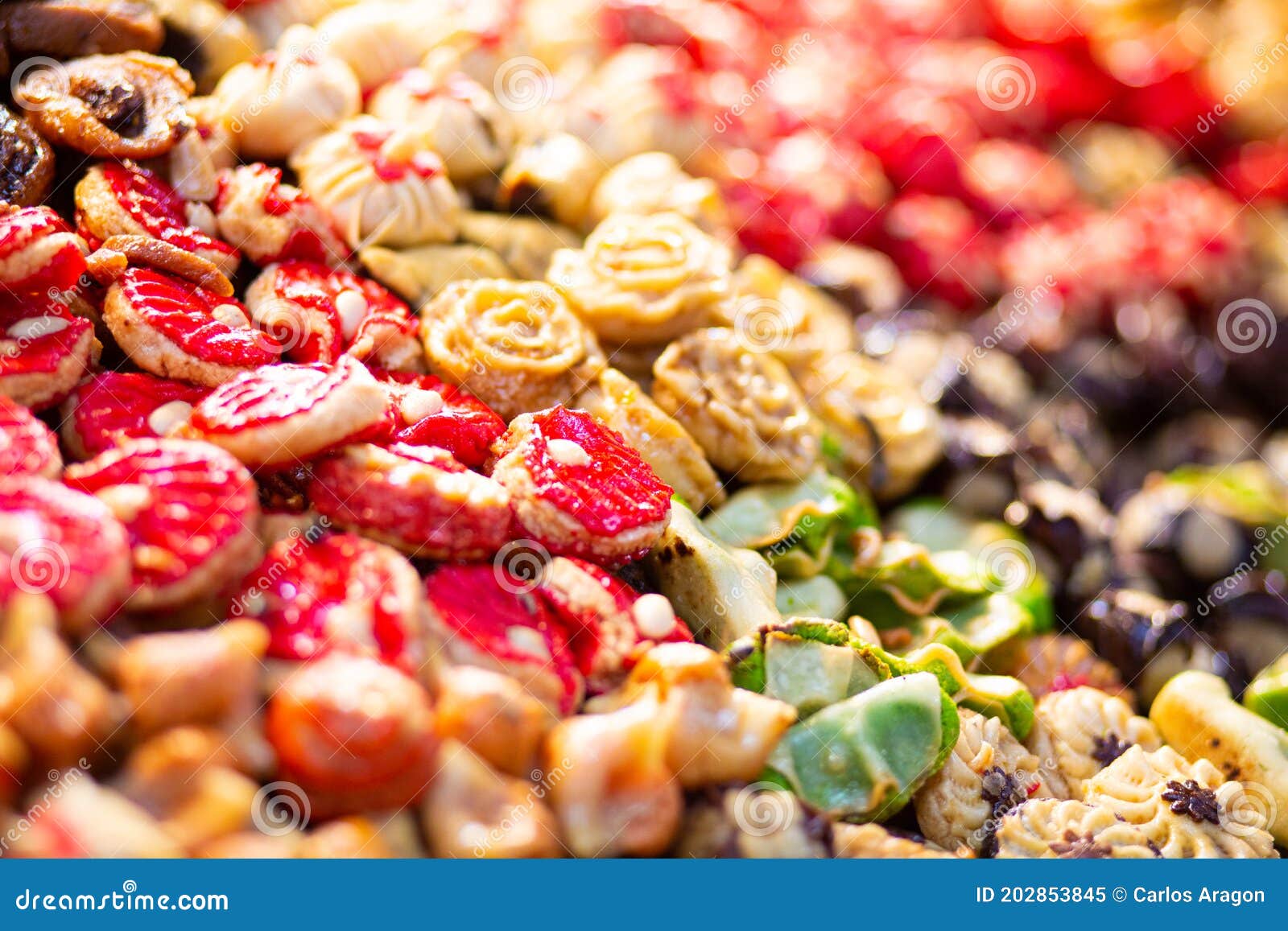 Typical Moroccan sweets stock image. Image of market - 202853845