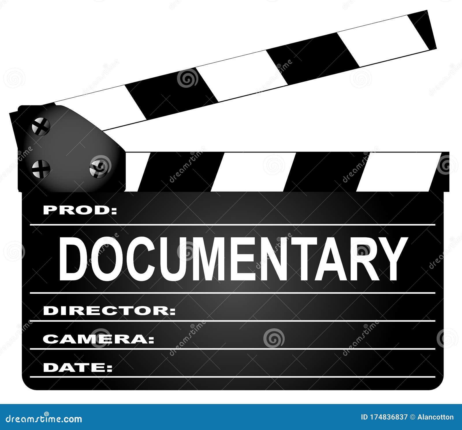 Documentary Movie Clapperboard Stock Vector - Illustration of ...