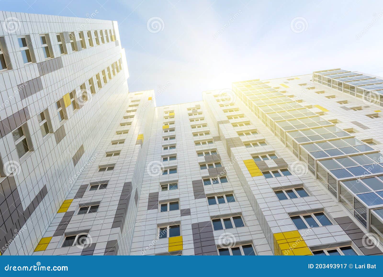 A Typical Multi-storey Building with a Ventilated Facade. Fragment of ...