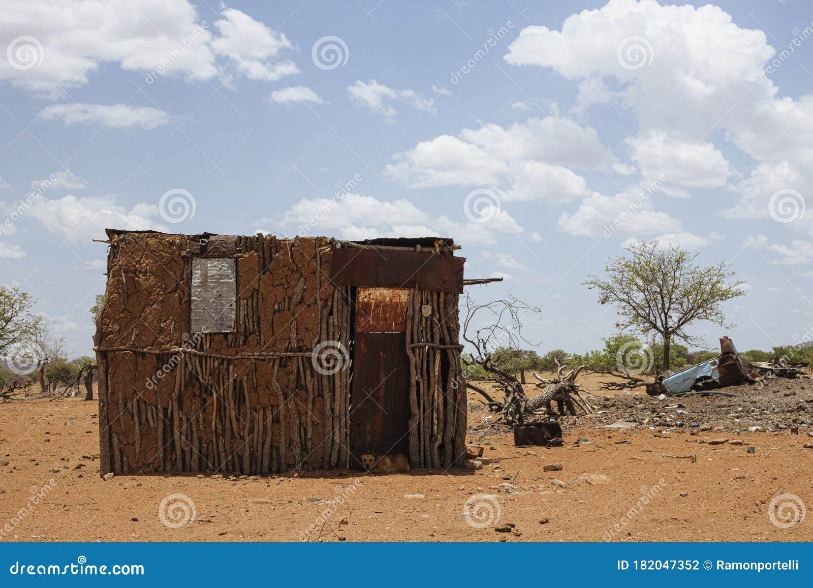Typical Native Shack, Namibia, Africa Stock Photo - Image of natural ...