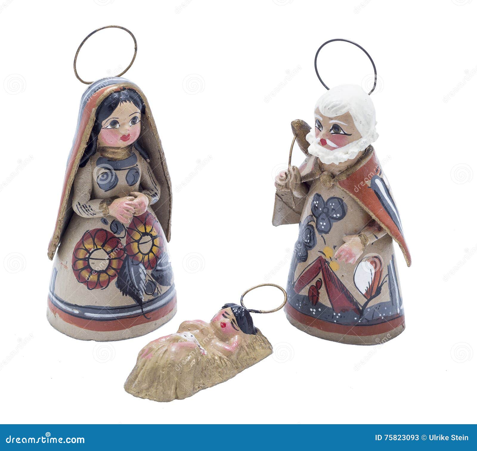 Typical nativity scene stock image. Image of family, heiligabend - 75823093