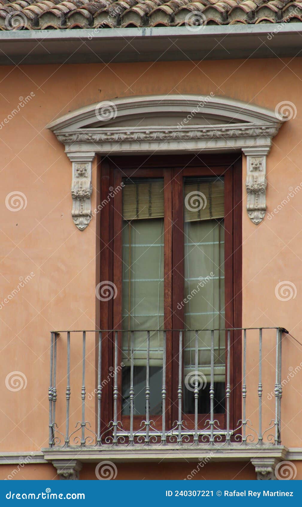 TYPICAL NEOCLASSICAL STYLE BALCONY Stock Image - Image of typical, roof ...