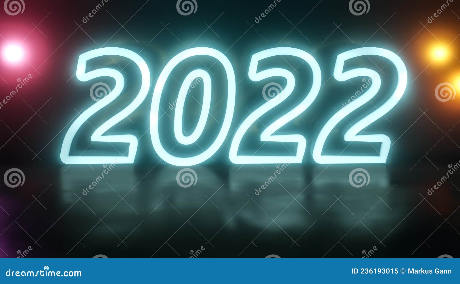 Neon light 2022 sign stock illustration. Illustration of decoration ...