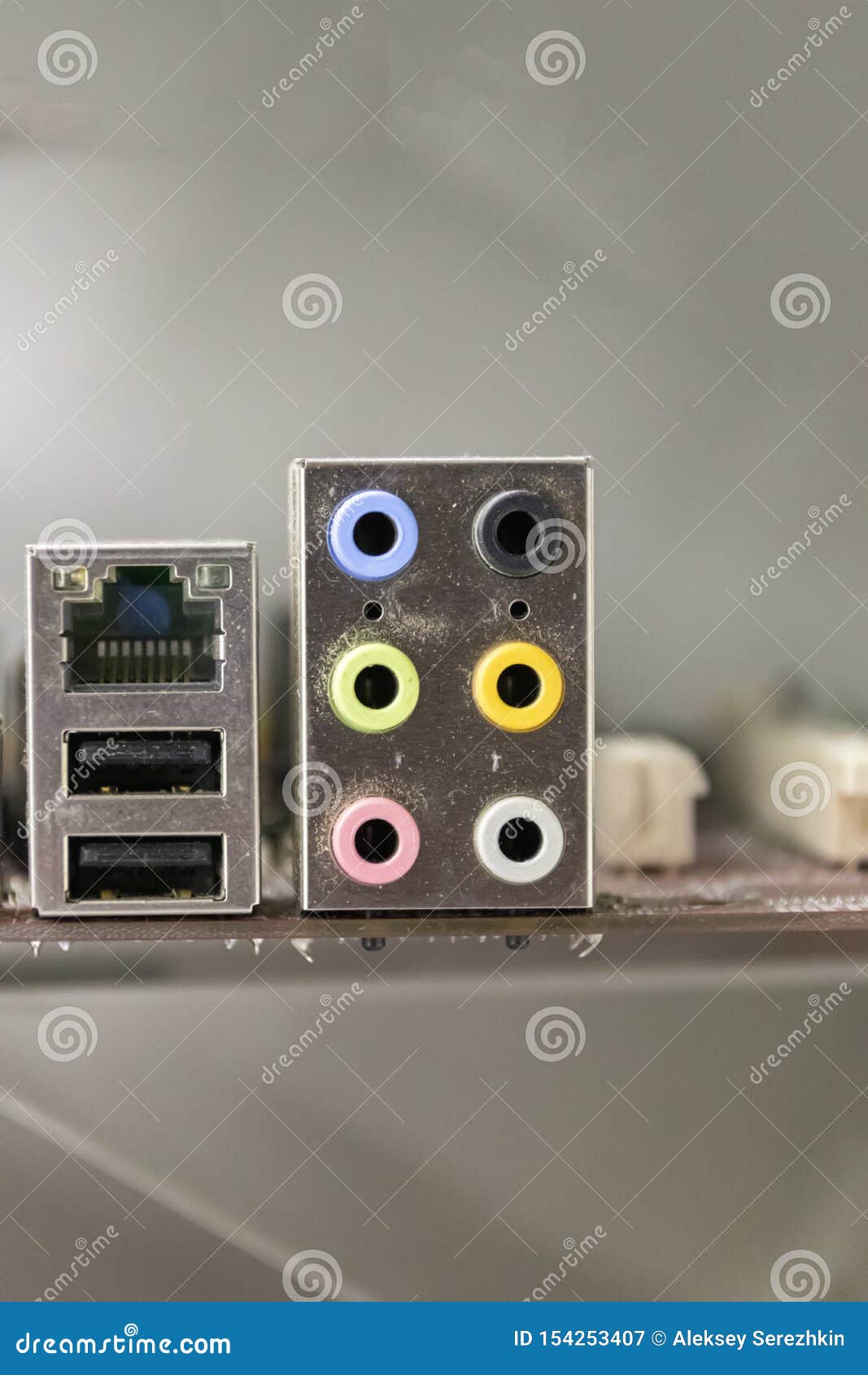 Typical New PC Computer Motherboard Socket 1151 Stock Image - Image of ...