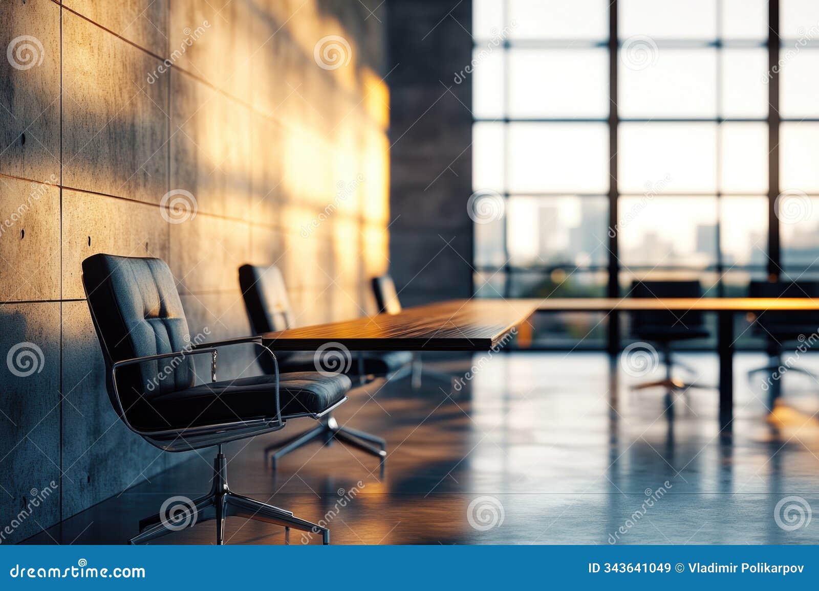A Typical Office Setting with a Table and Chairs Stock Image - Image of ...