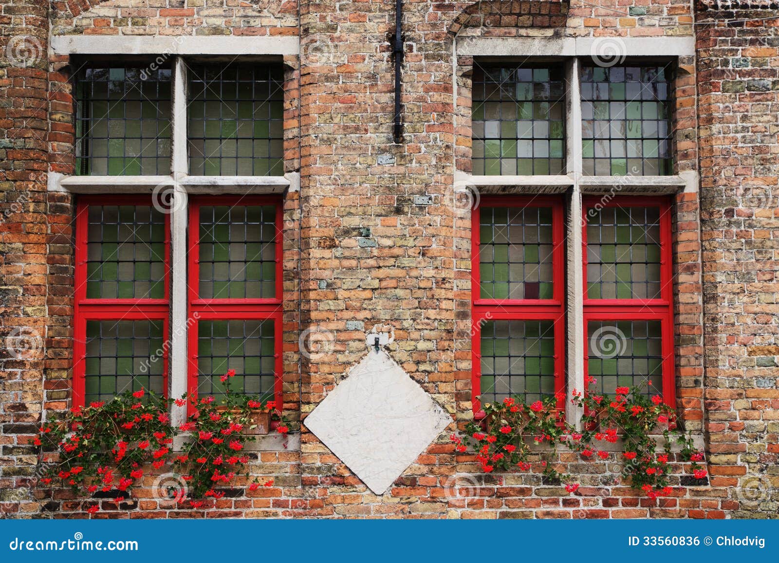 Typical old Flemish Window stock photo. Image of cottage - 33560836