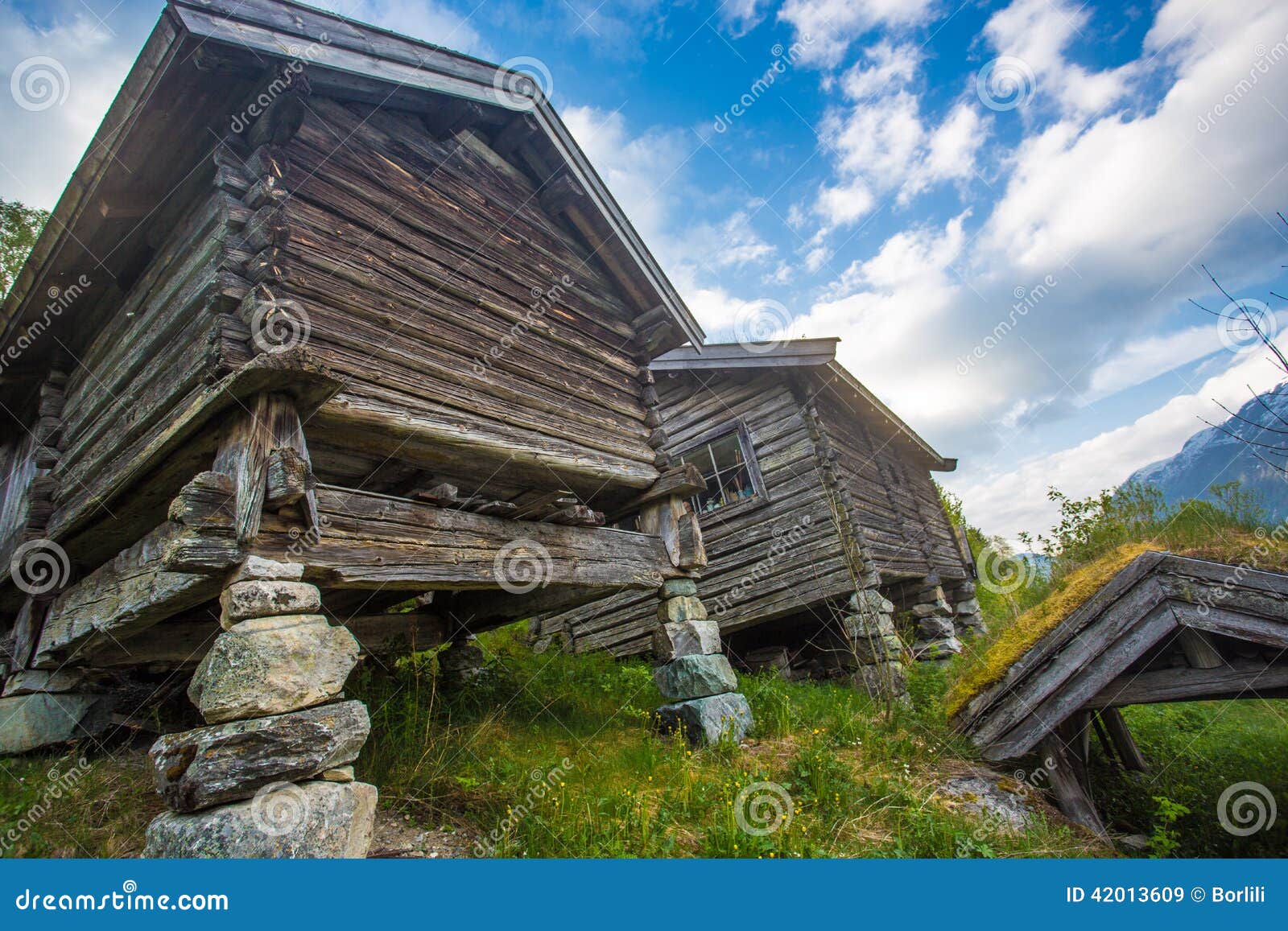 Typical old Norwegian farm stock image. Image of scandinavian - 42013609