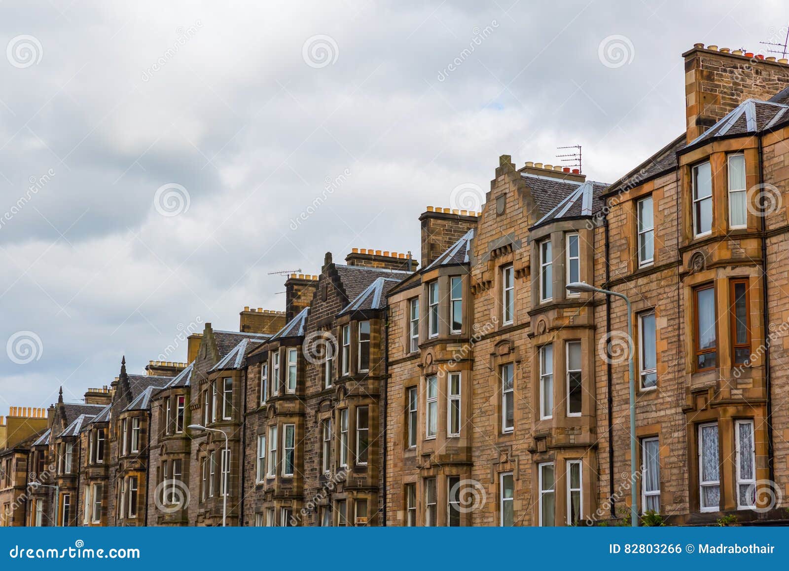 Typical Old Row Buildings in Edinburgh Stock Photo - Image of scotland ...