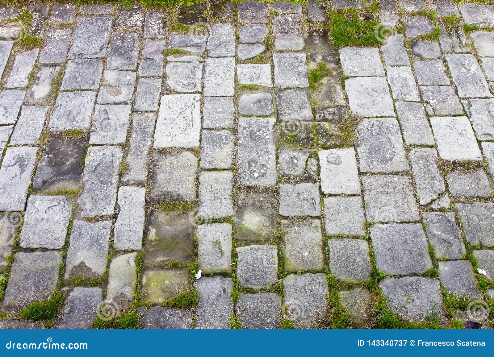Typical Old Tuscany Paving Made with Carved Stone Blocks Stock Image ...