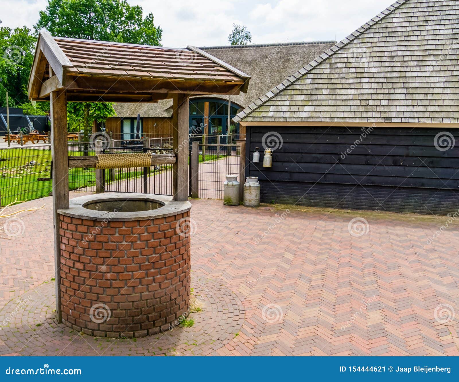 Typical Old Water Well Decoration at a Ranch, Farm Scenery, Rustic ...