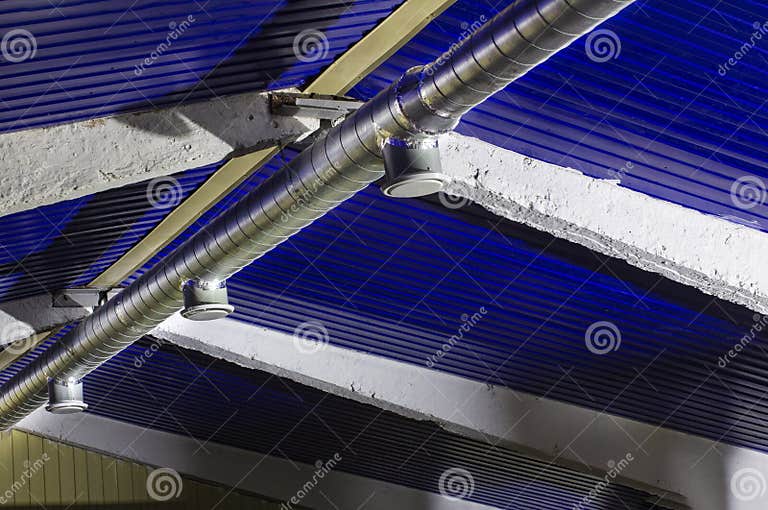 Typical Outlet Vent and Central Ventilation Duct. a Round Galvanized ...