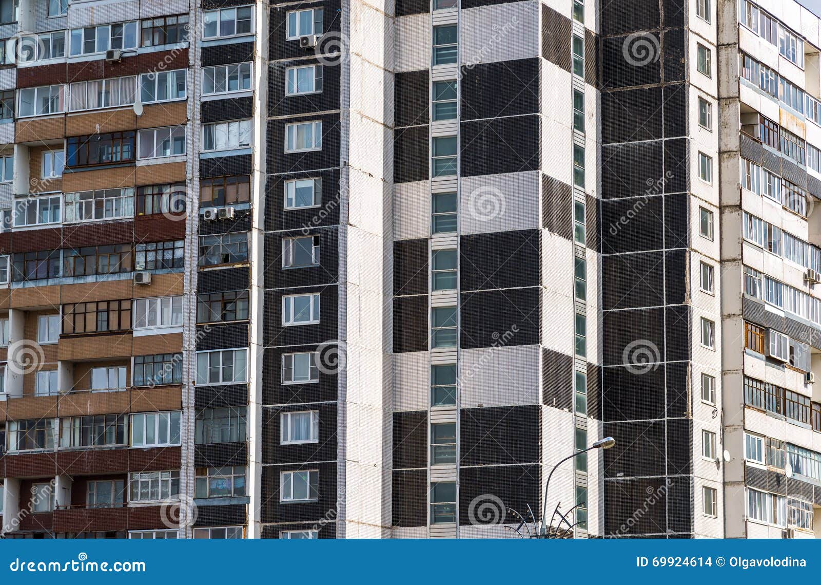 Typical Panel House in Moscow, Russia Stock Photo - Image of black ...