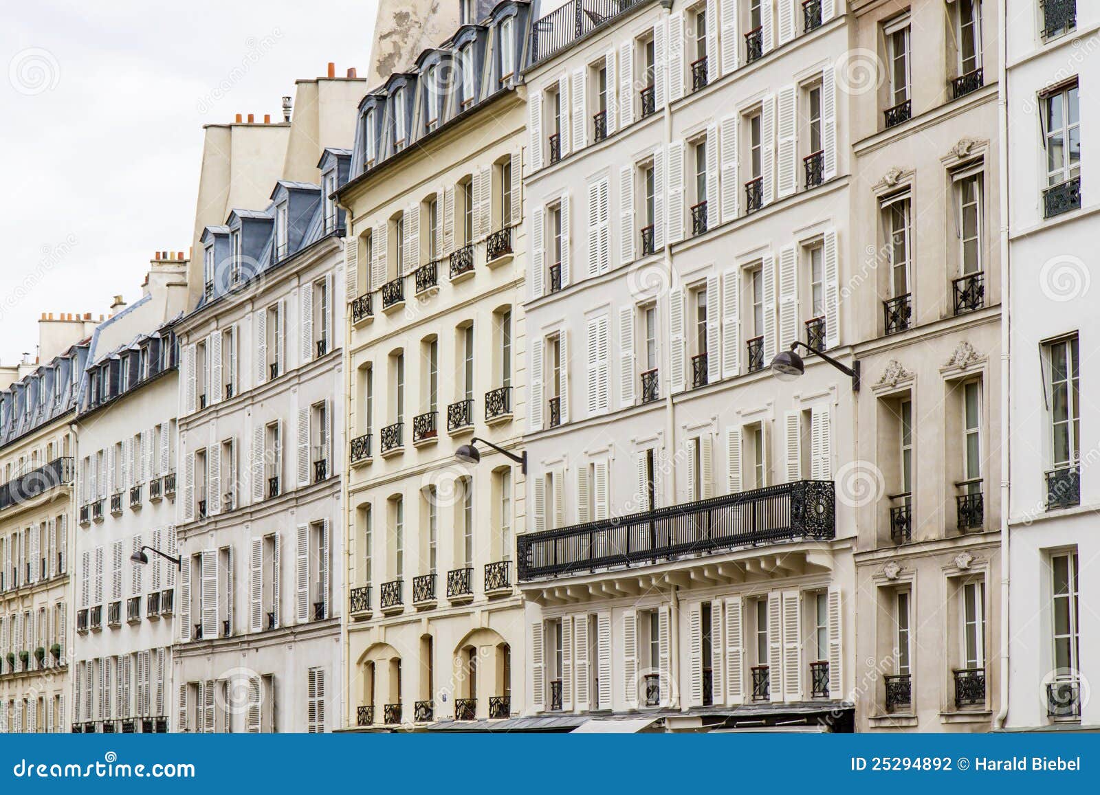 Typical Parisian Architecture, Renovated Stock Photo - Image of paris ...