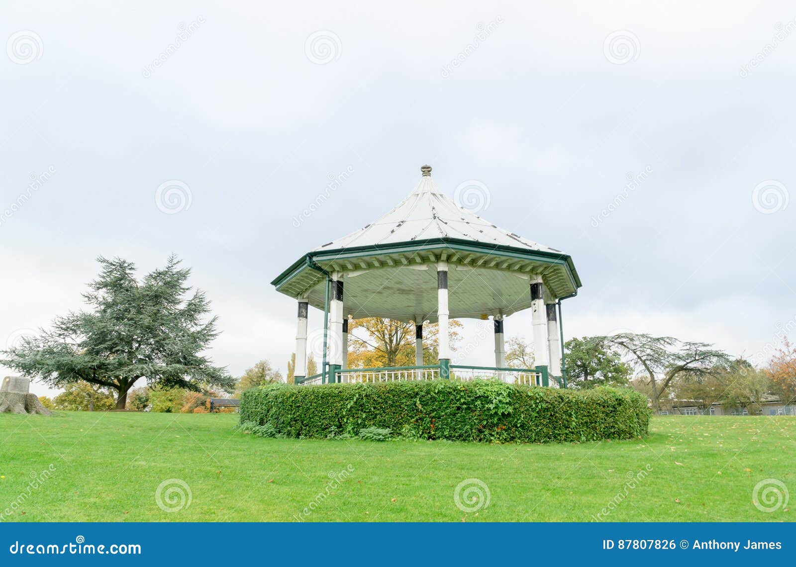 Typical Park Open Air Building Stock Photo - Image of green, fencing ...