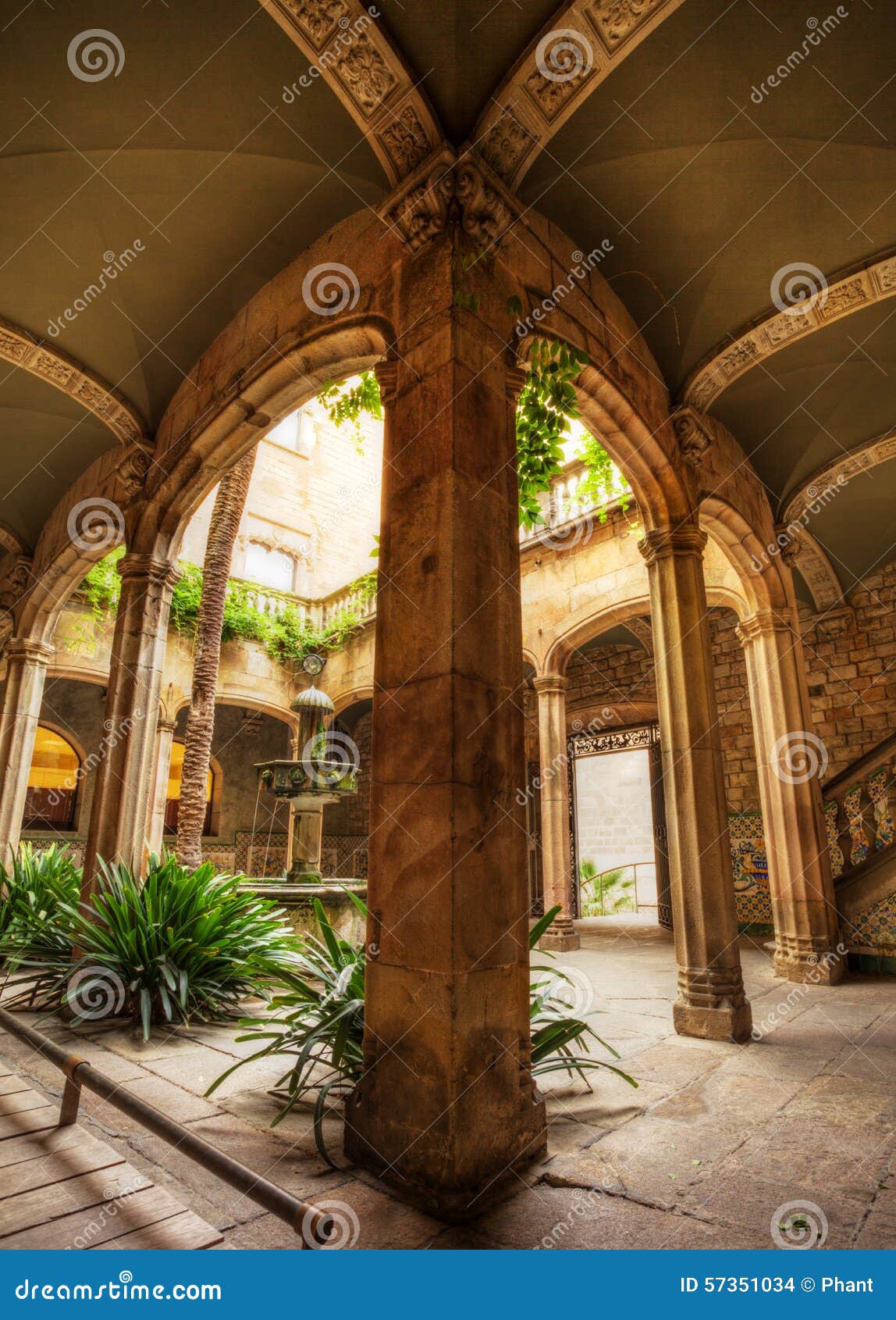 Typical patio in Spain stock photo. Image of reja, european - 57351034