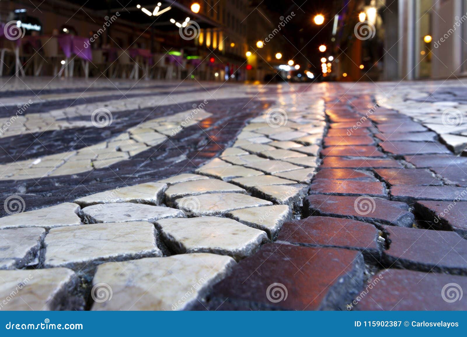 Typical Pavement Of Lisbon. Stock Image - Image of floor, portuguese ...