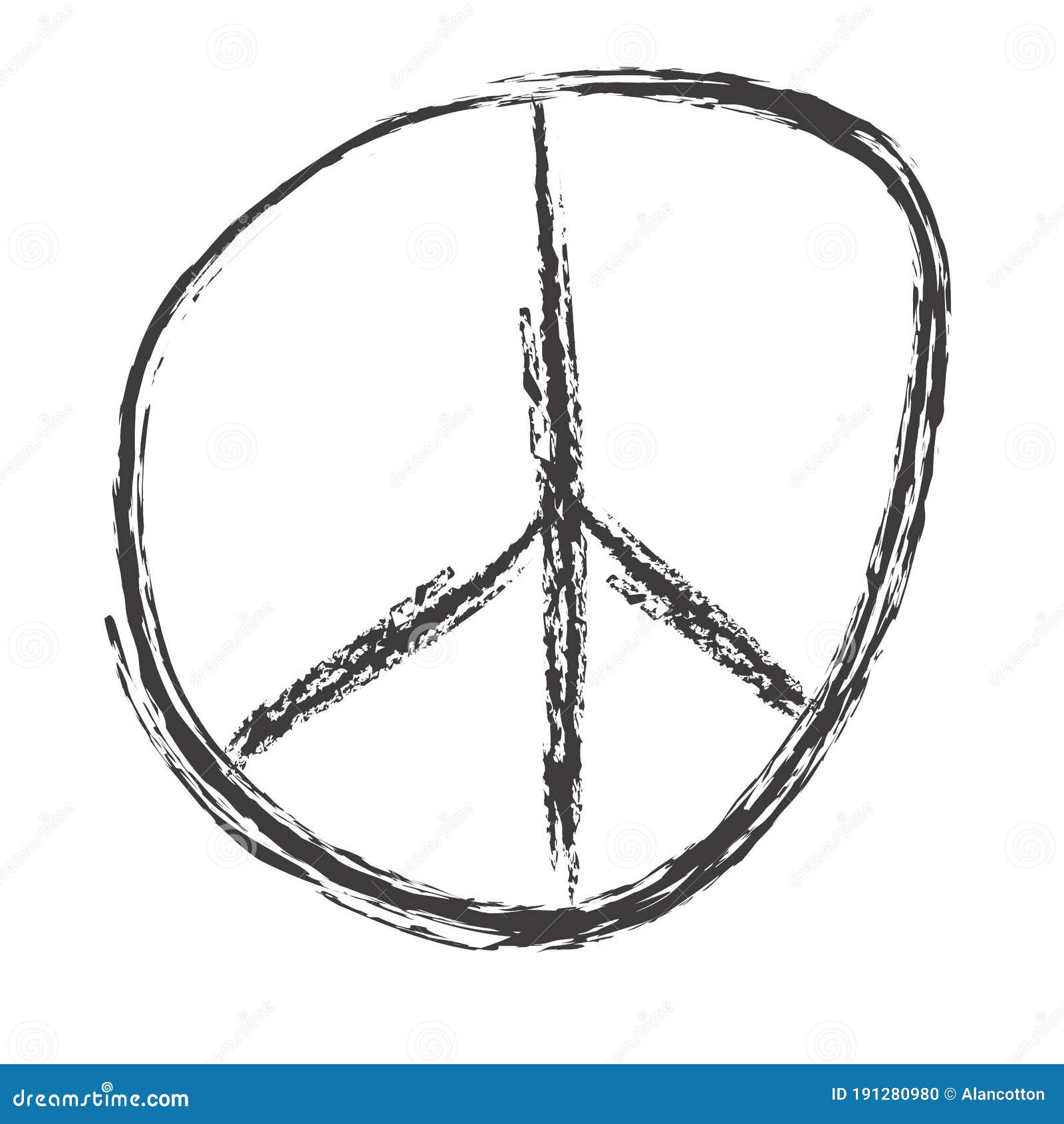 Typical Peace Sign stock vector. Illustration of peace - 191280980