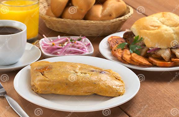 Typical Peruvian Breakfast stock image. Image of coffee - 19318445