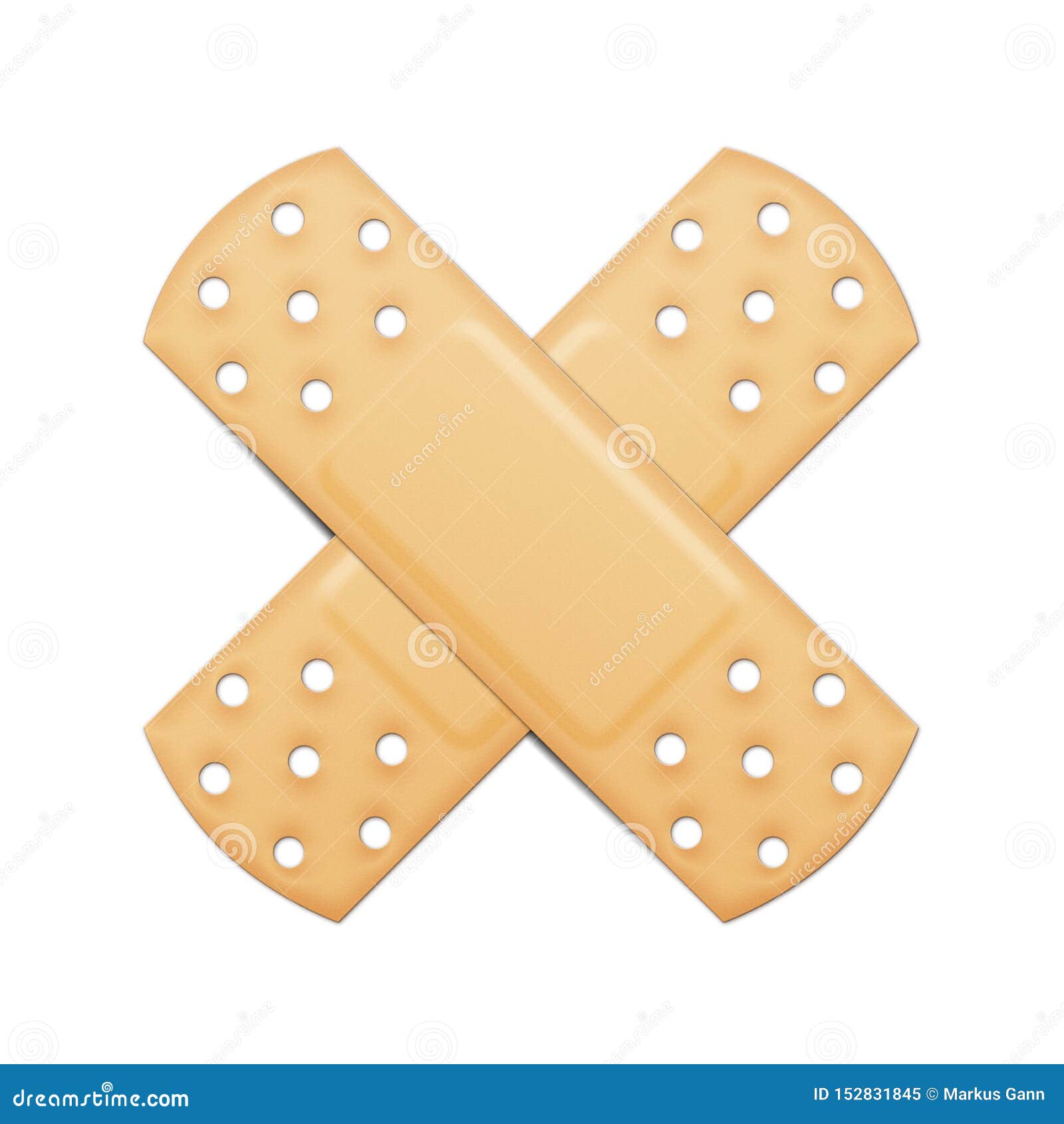 Typical Plaster Cross Symbol with Clipping Path Stock Illustration ...