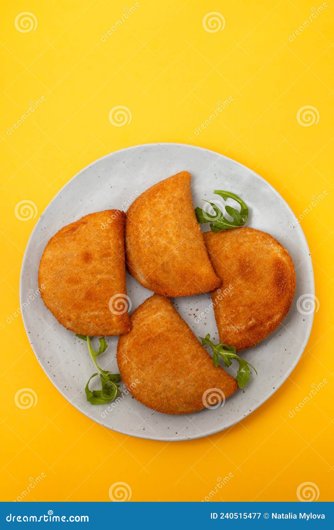 Typical Portuguese Appetizer Rissois De Carne on Plate Stock Image ...