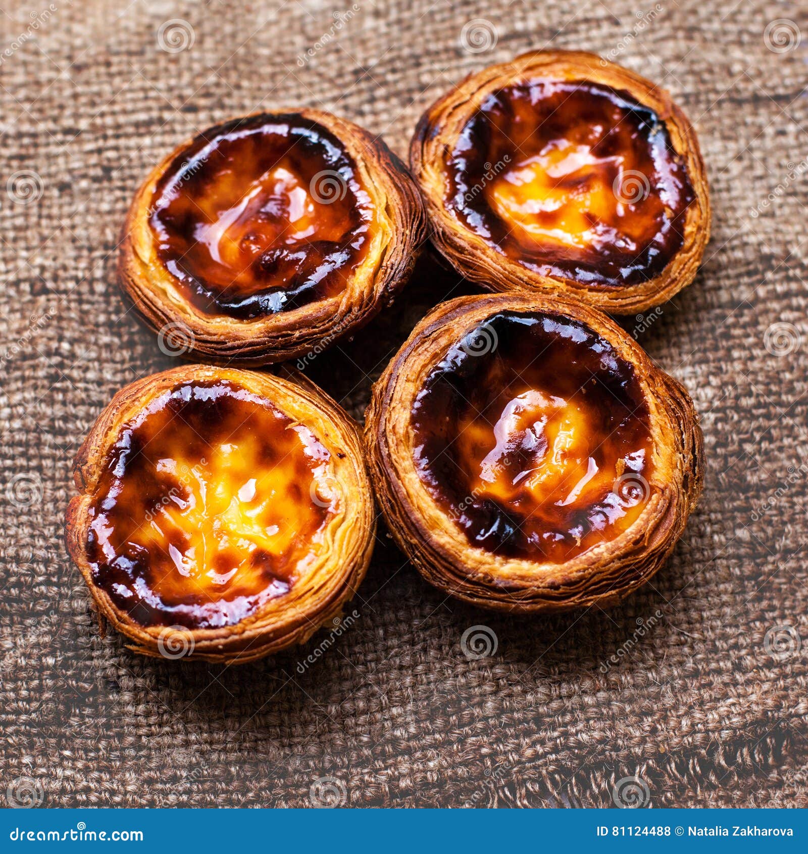 Typical Portuguese Cookies Pasteis De Nata Stock Photo - Image of ...