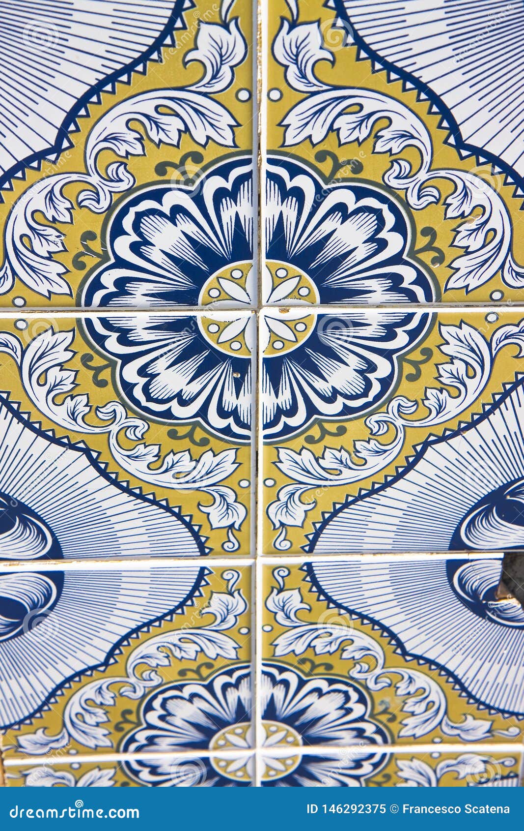Typical Portuguese Decorations with Colored Ceramic Tiles - Perspective ...