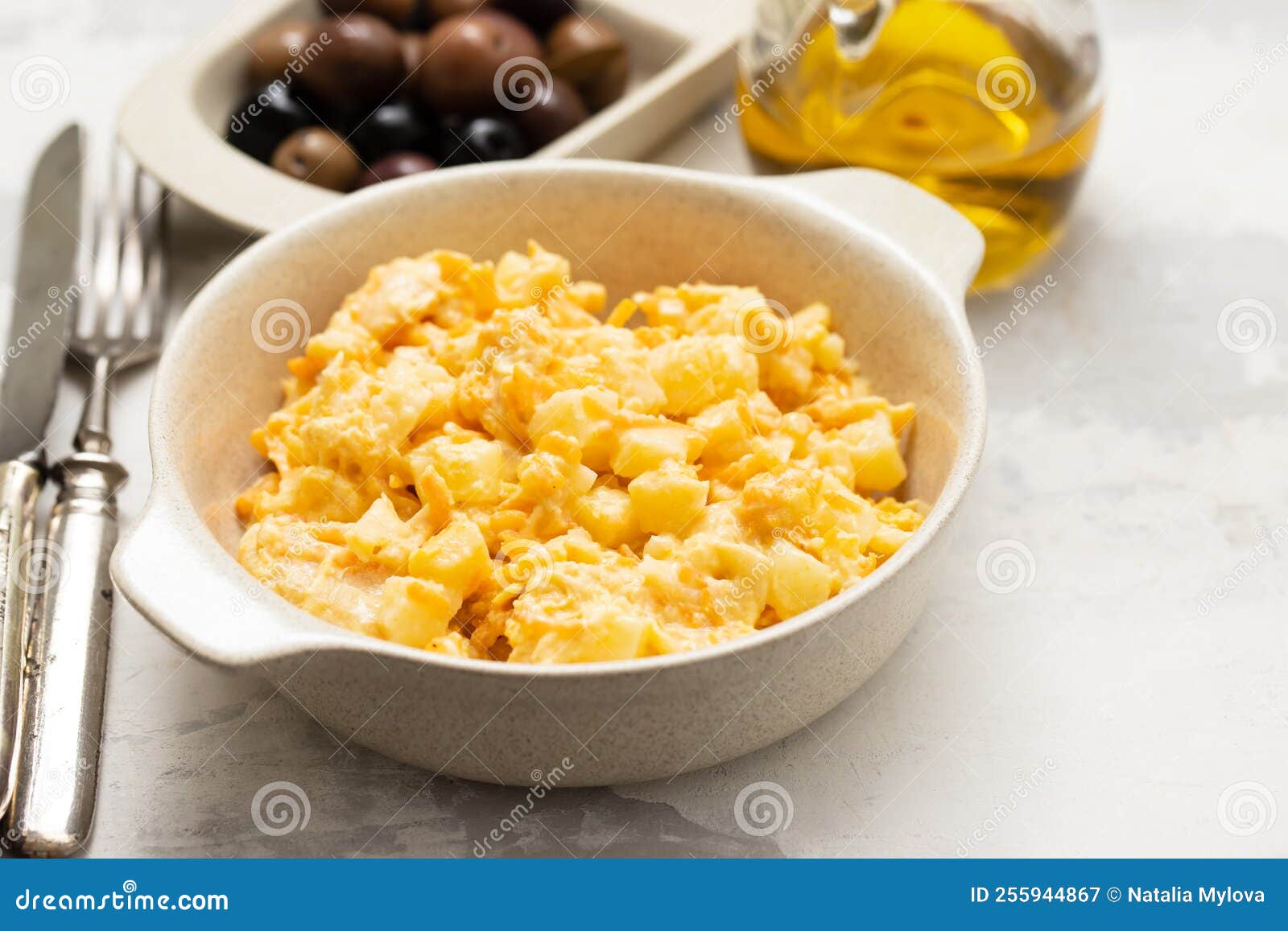 Typical Portuguese Dish Bacalhau Espiritual Cod Fish Wtih Vegetables ...