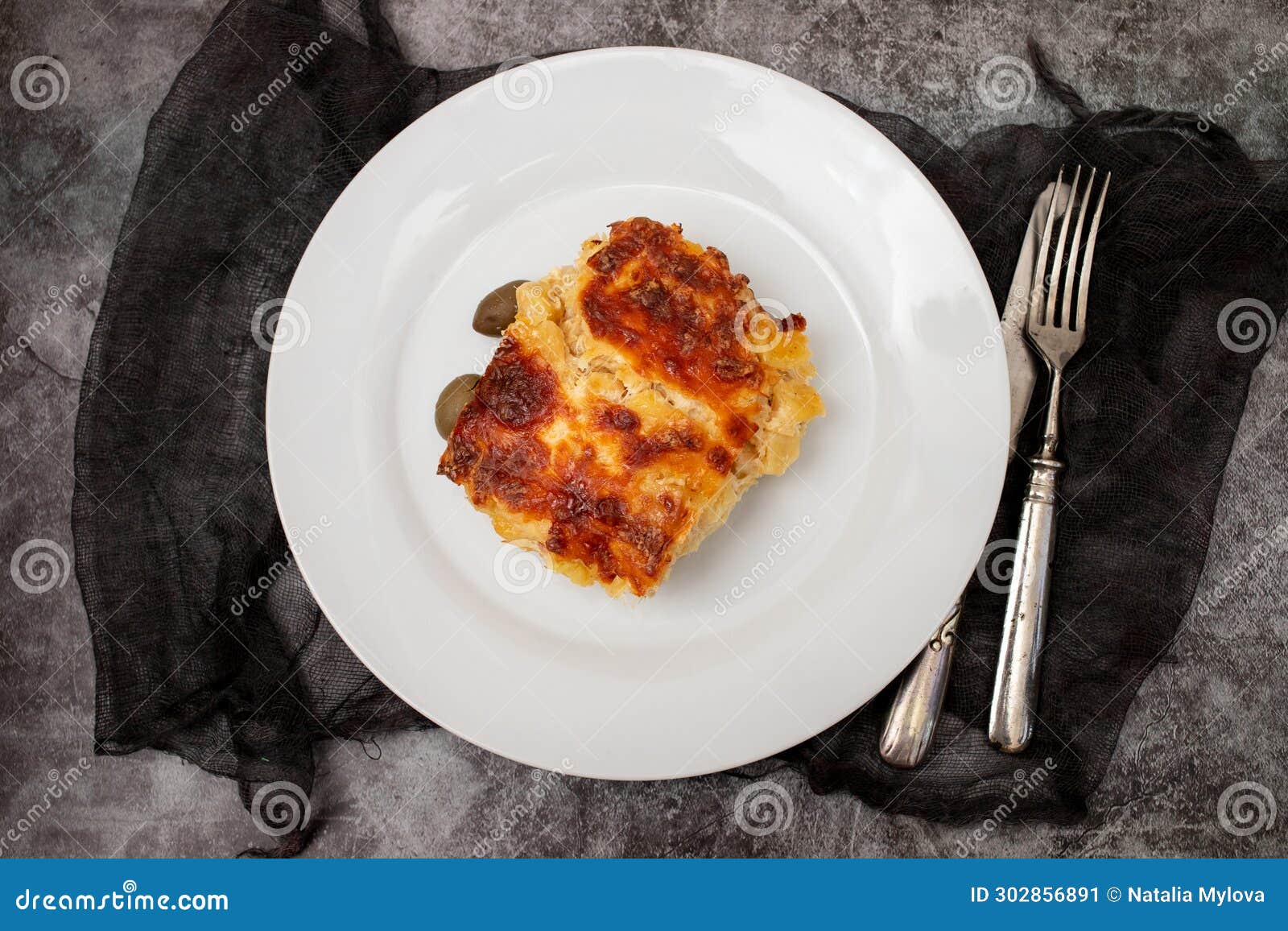 Typical Portuguese Dish with Cod Fish of Bacalhau Com Natas Stock Image ...