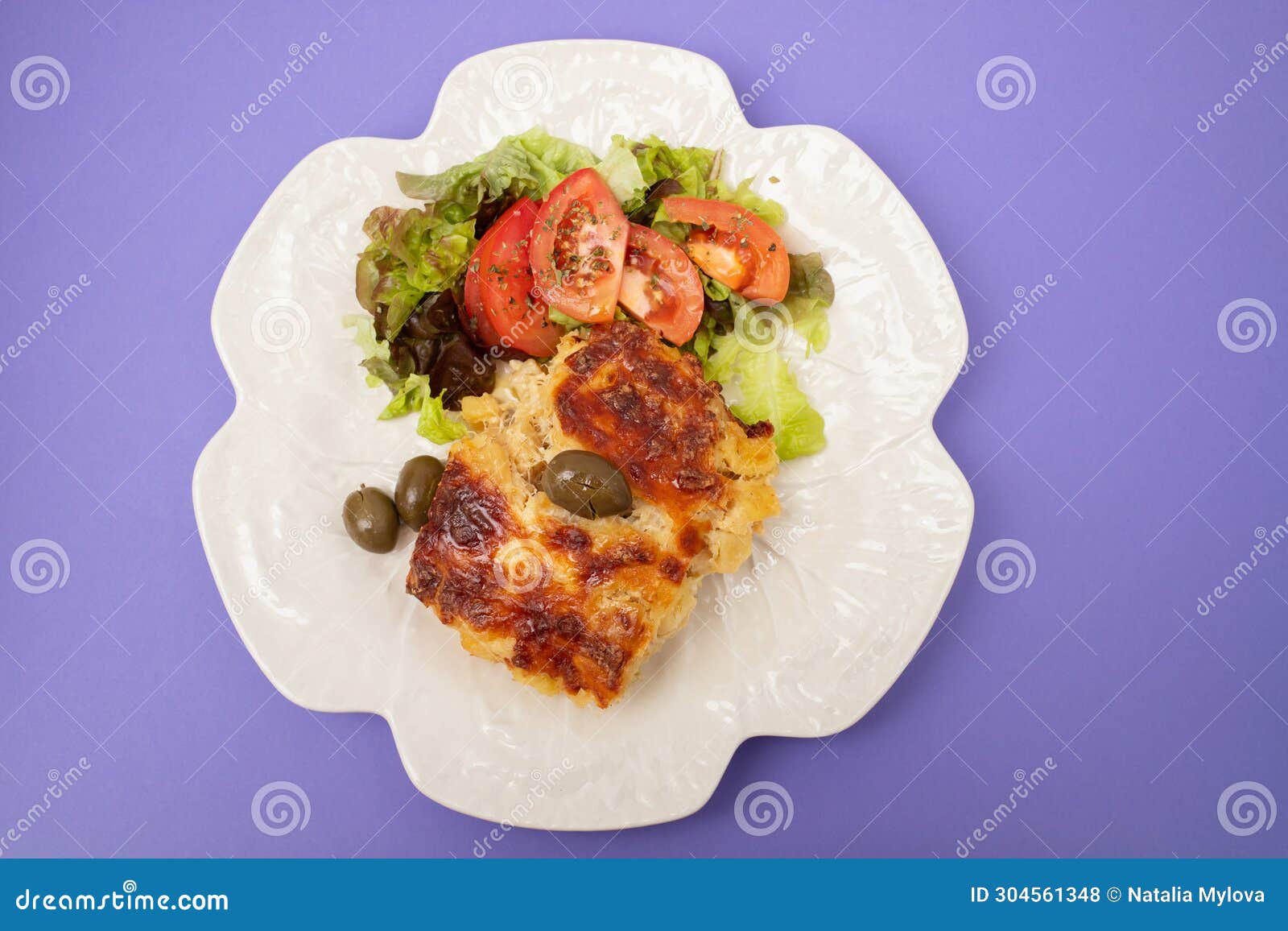 Typical Portuguese Dish with Cod Fish of Bacalhau Com Natas Stock Photo ...