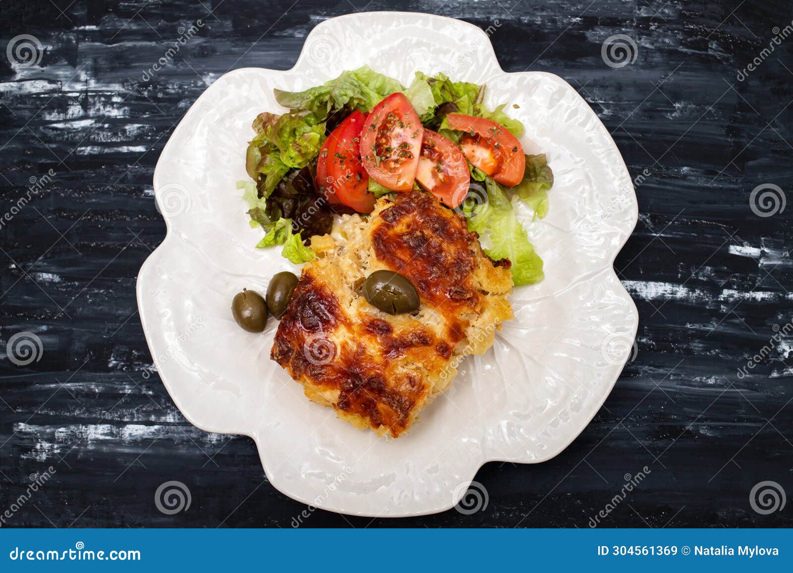 Typical Portuguese Dish with Cod Fish of Bacalhau Com Natas Stock Image ...