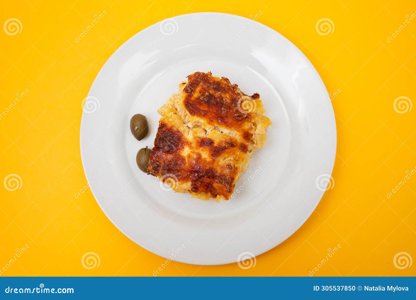 Typical Portuguese Dish with Cod Fish of Bacalhau Com Natas Stock Photo ...