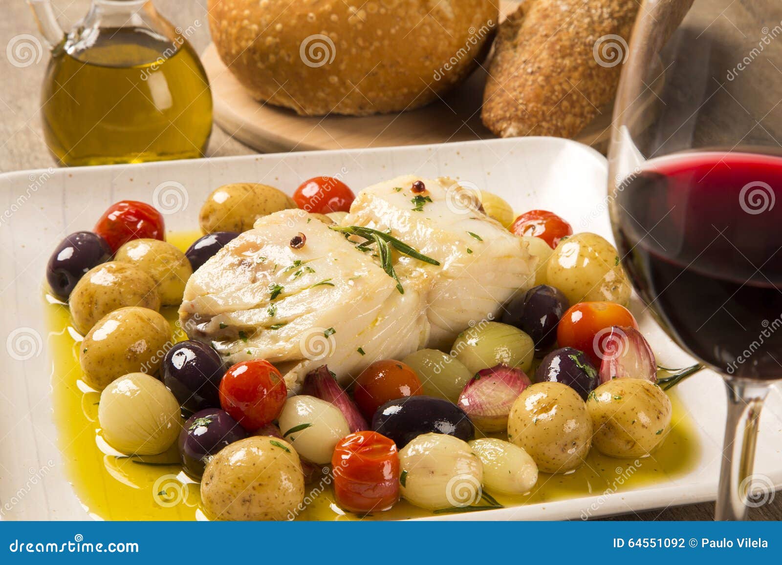 A Typical Portuguese Dish with Codfish Called Bacalhau Do Porto. Stock ...