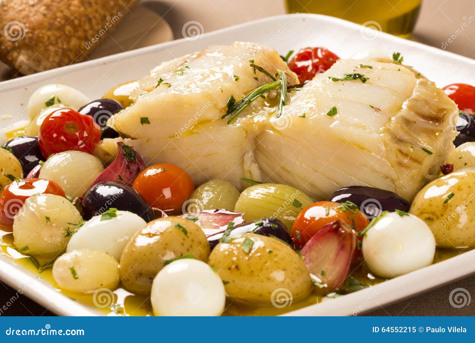 A Typical Portuguese Dish with Codfish Called Bacalhau Do Porto. Stock ...