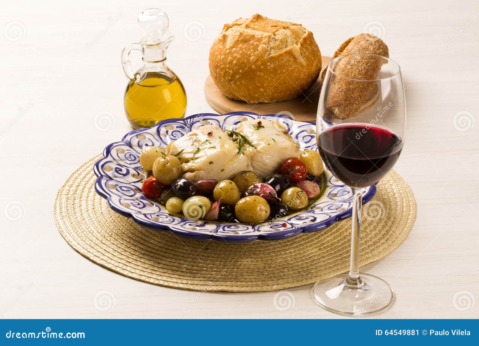 A Typical Portuguese Dish with Codfish Called Bacalhau Do Porto Stock ...