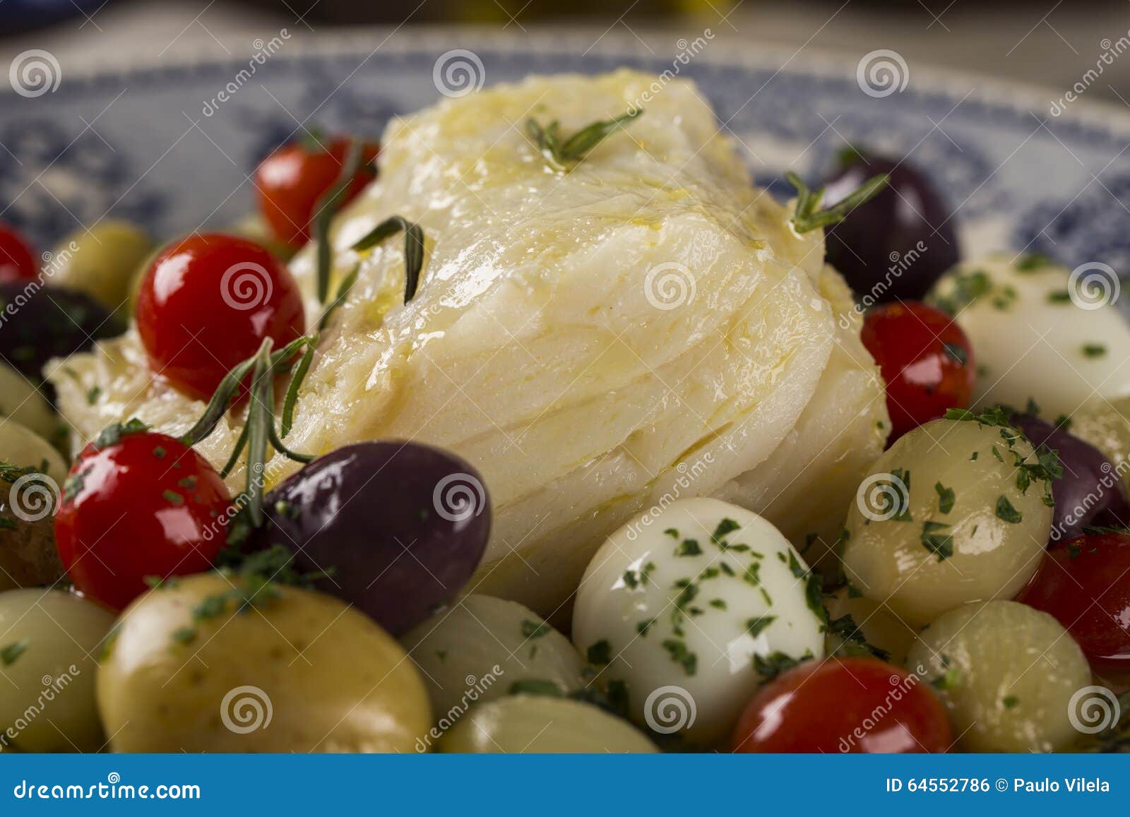 A Typical Portuguese Dish with Codfish Called Bacalhau Do Porto Stock ...