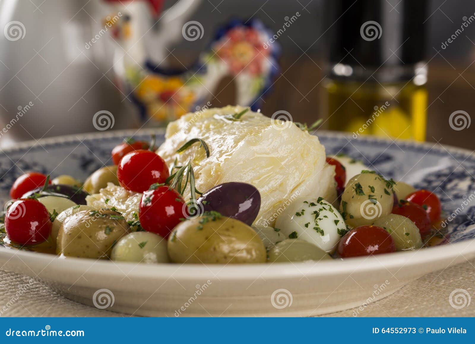 A Typical Portuguese Dish with Codfish Called Bacalhau Do Porto Stock ...