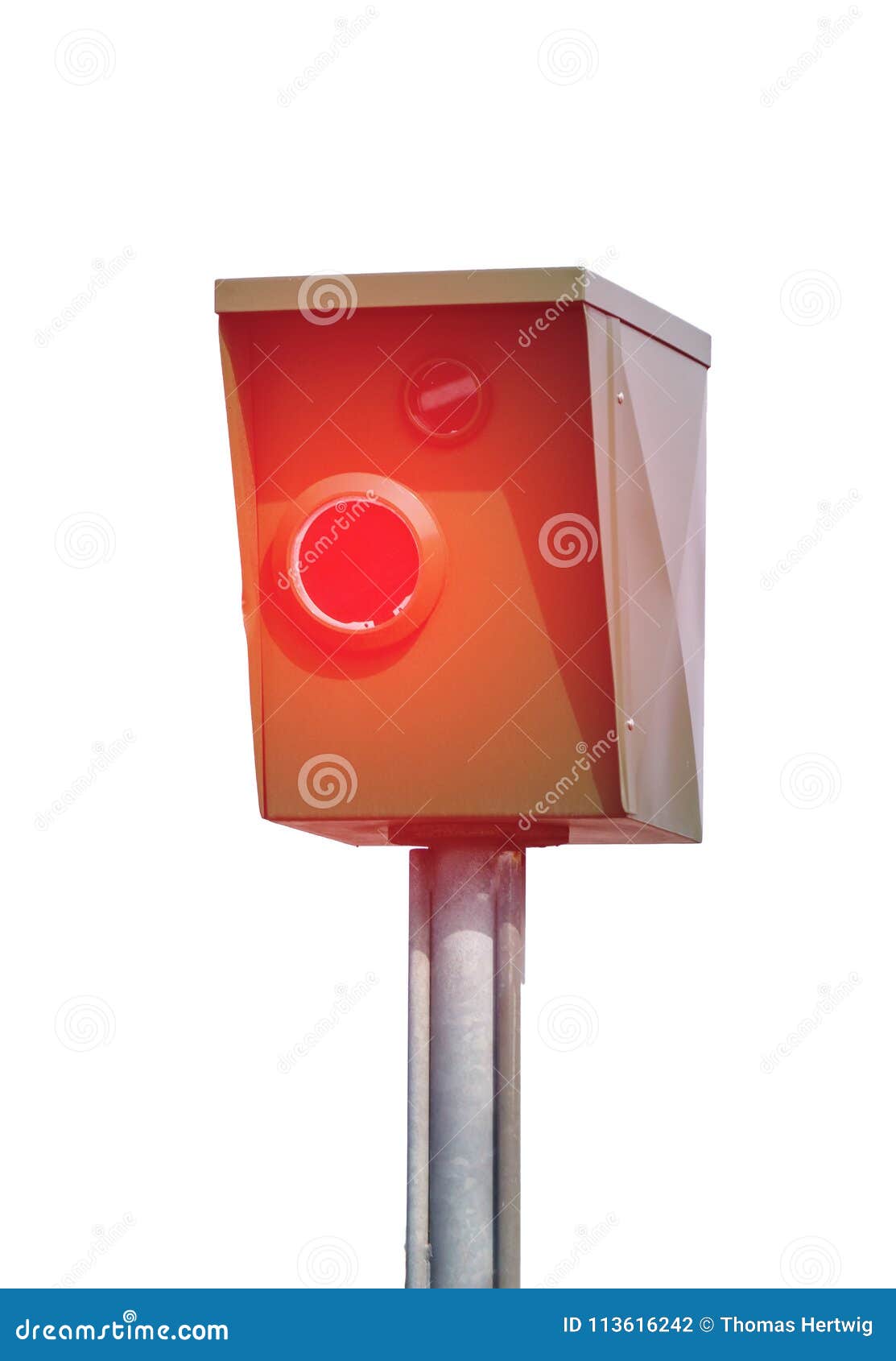 A Typical Radar Trap, Speed Trap, Speed Camera Isolated on White with ...
